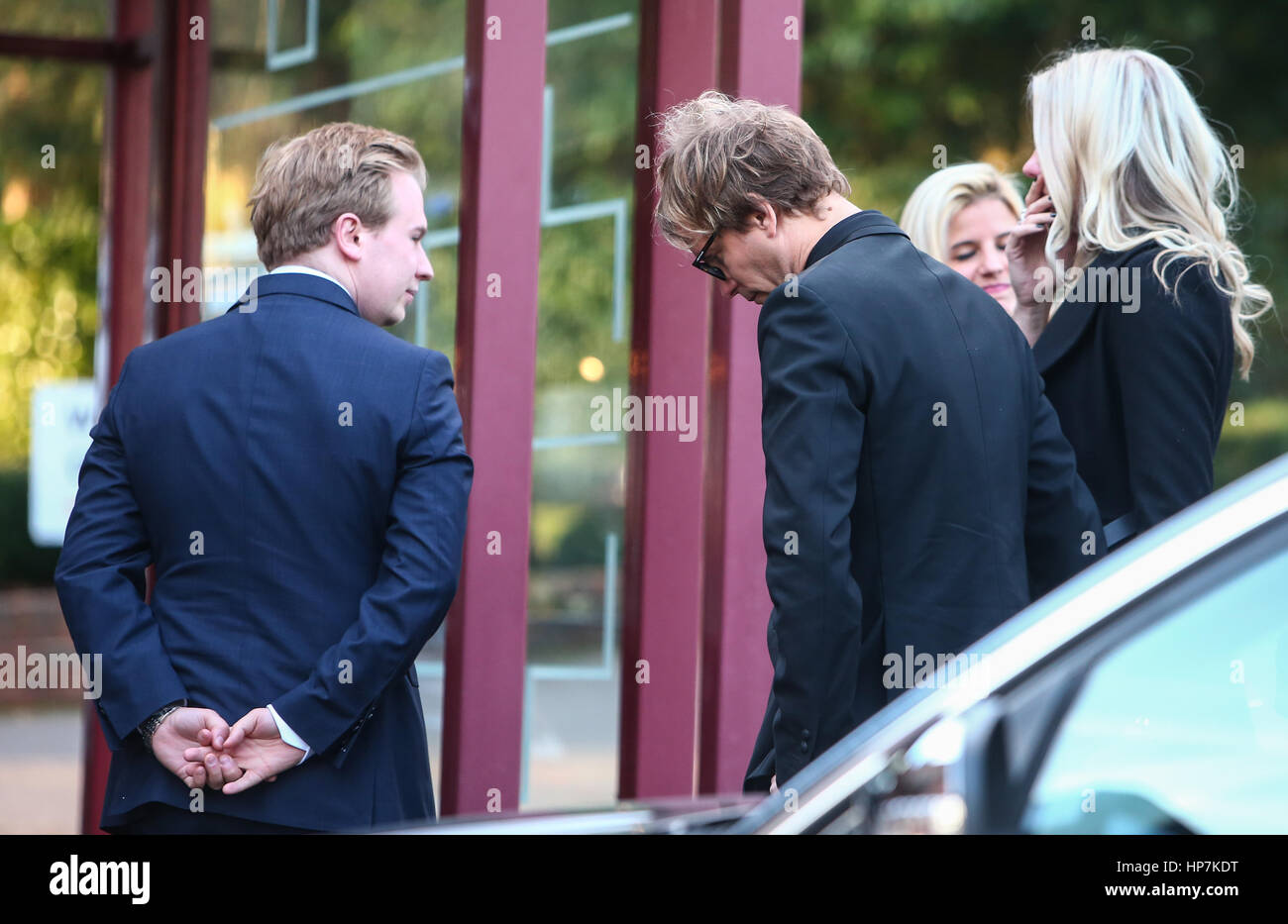 The funeral of Status Quo guitarist Rick Parfitt at Woking Crematorium ...