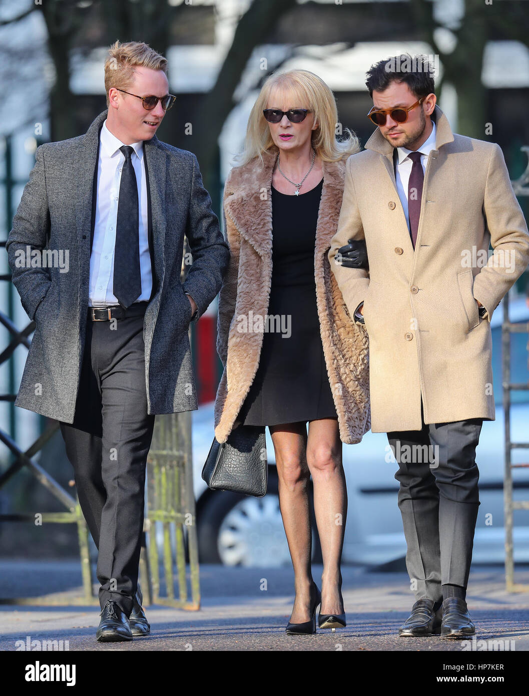 The funeral of Status Quo guitarist Rick Parfitt at Woking Crematorium ...