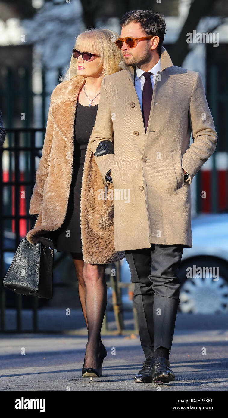 The funeral of Status Quo guitarist Rick Parfitt at Woking Crematorium ...