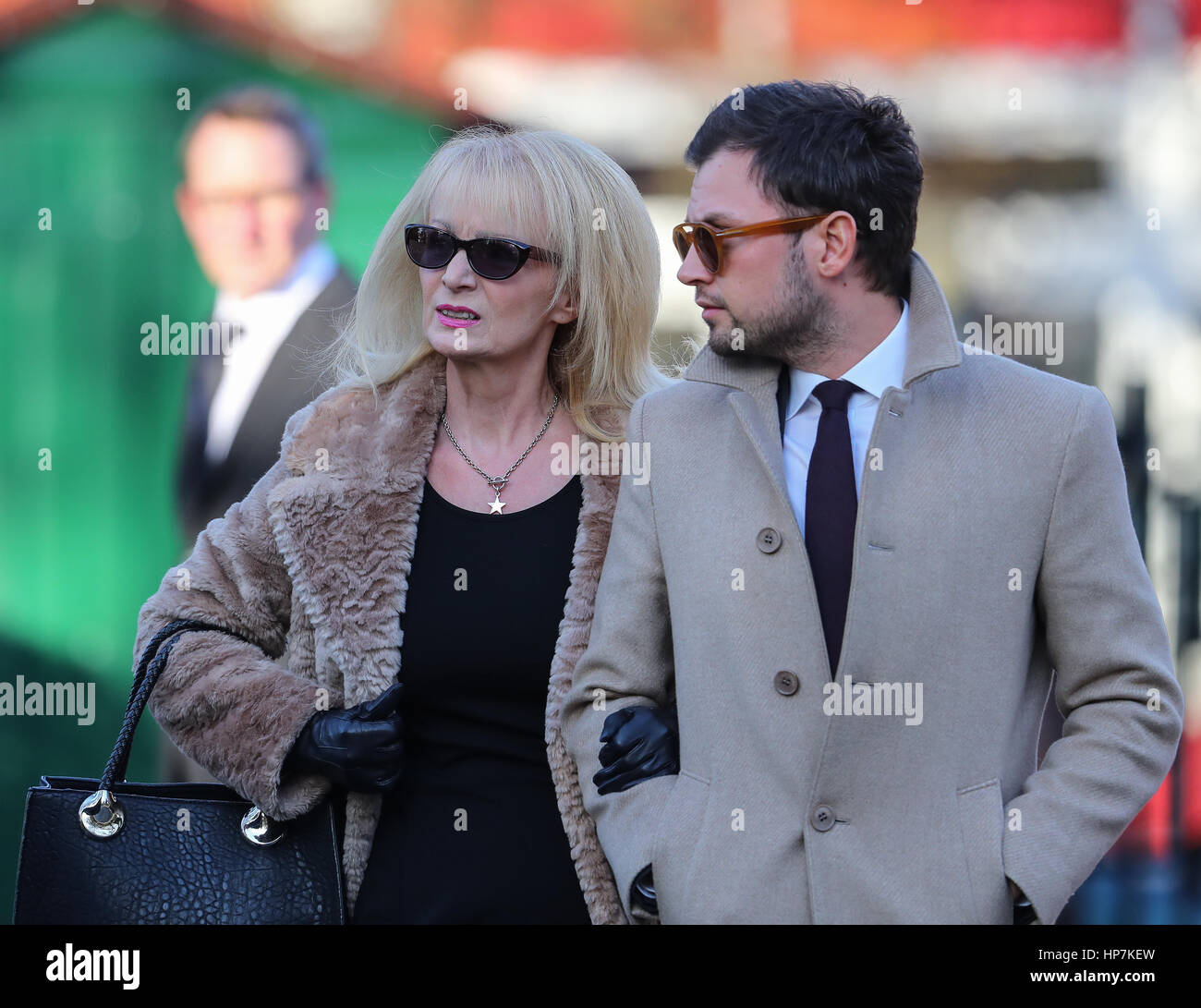 The funeral of Status Quo guitarist Rick Parfitt at Woking Crematorium ...