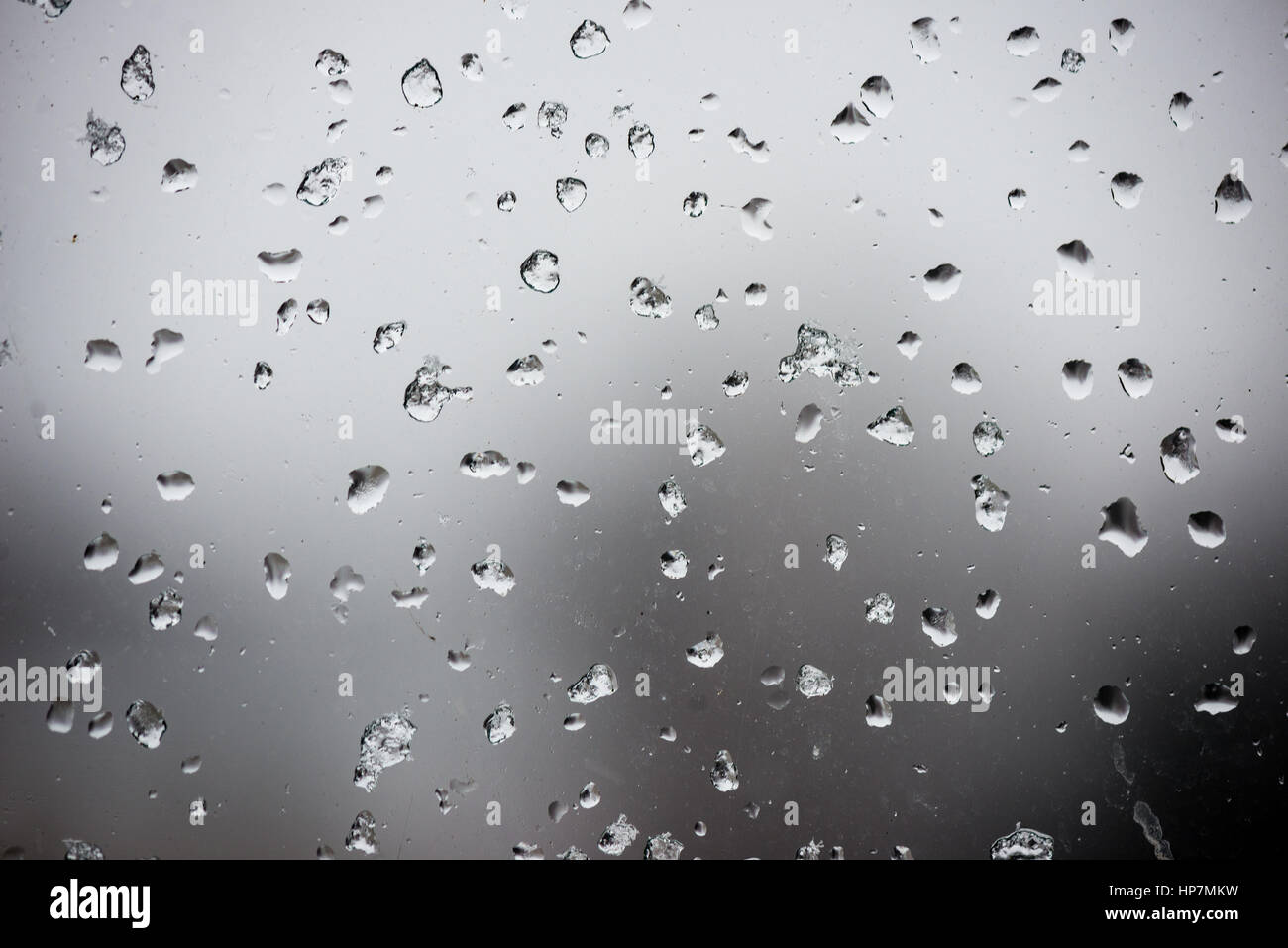 frozen raindrops on glass with blur background and gradient Stock Photo ...