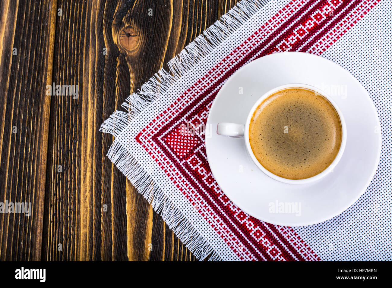 Freshly brewed hot aromatic espresso. Studio Photo Stock Photo - Alamy