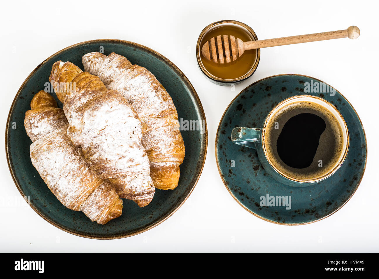 Fresh warm croissants on white background. Studio Photo Stock Photo - Alamy