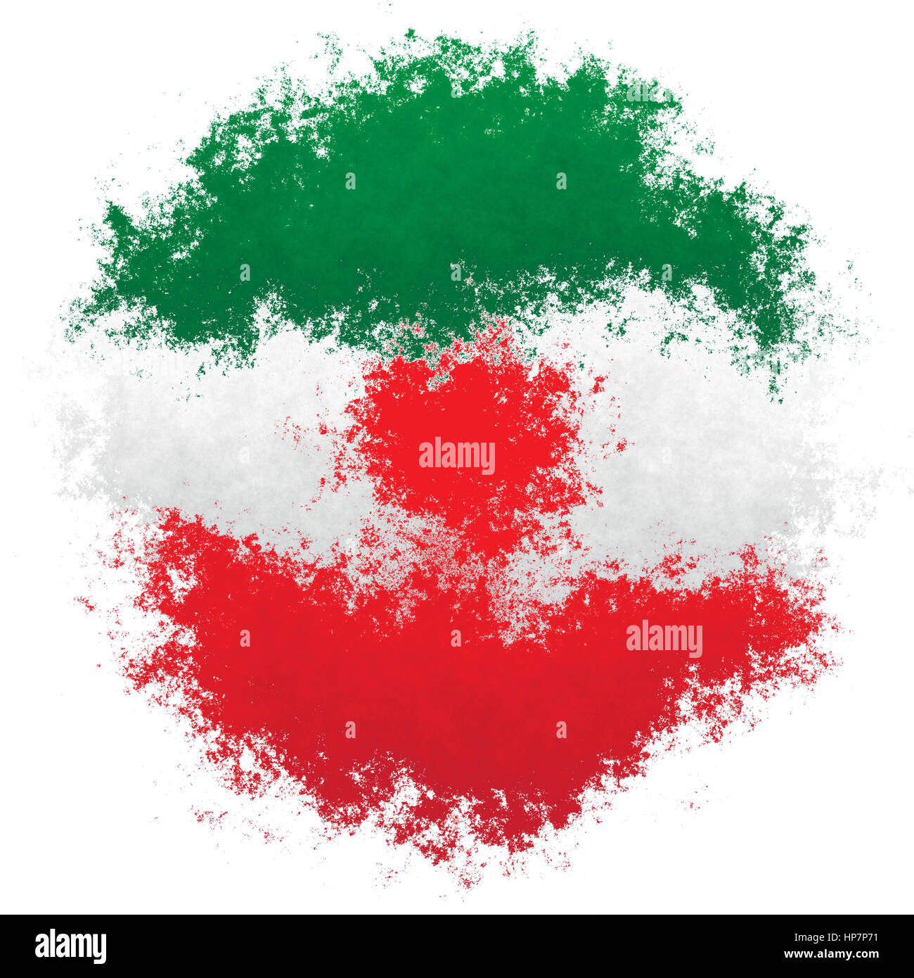 Color spray stylized flag of Iran on white background Stock Photo - Alamy