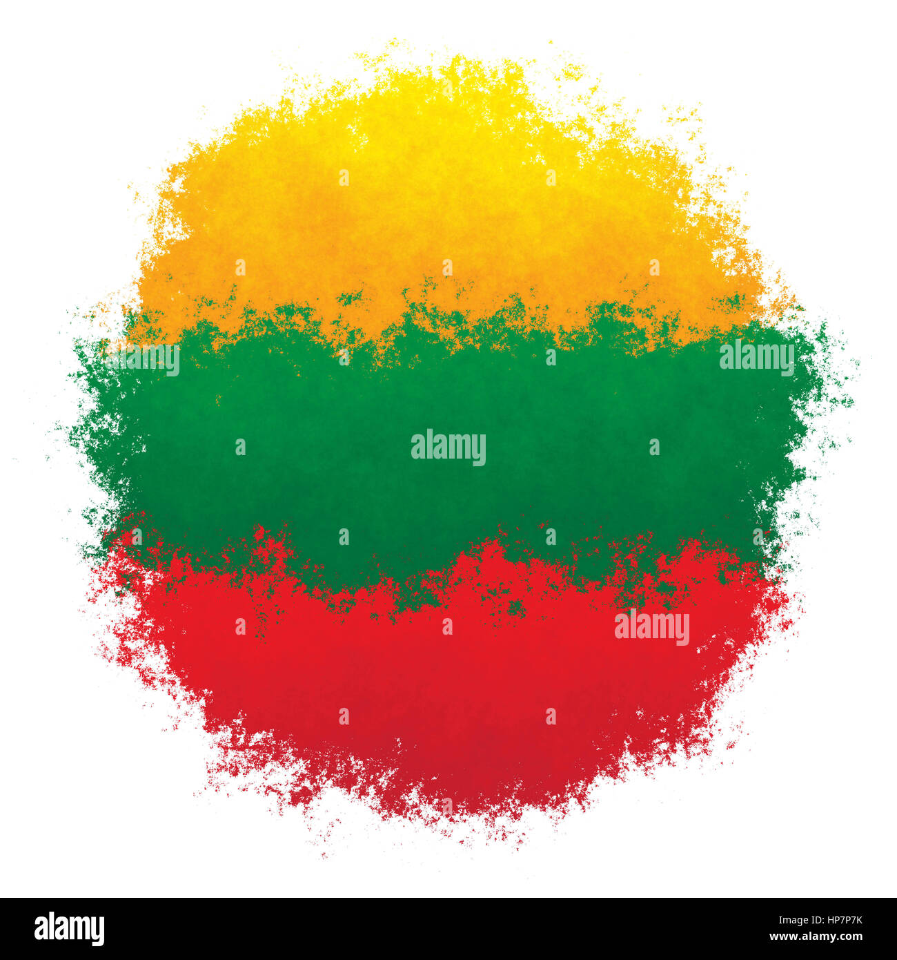 Color spray stylized flag of Lithuania on white background Stock Photo ...