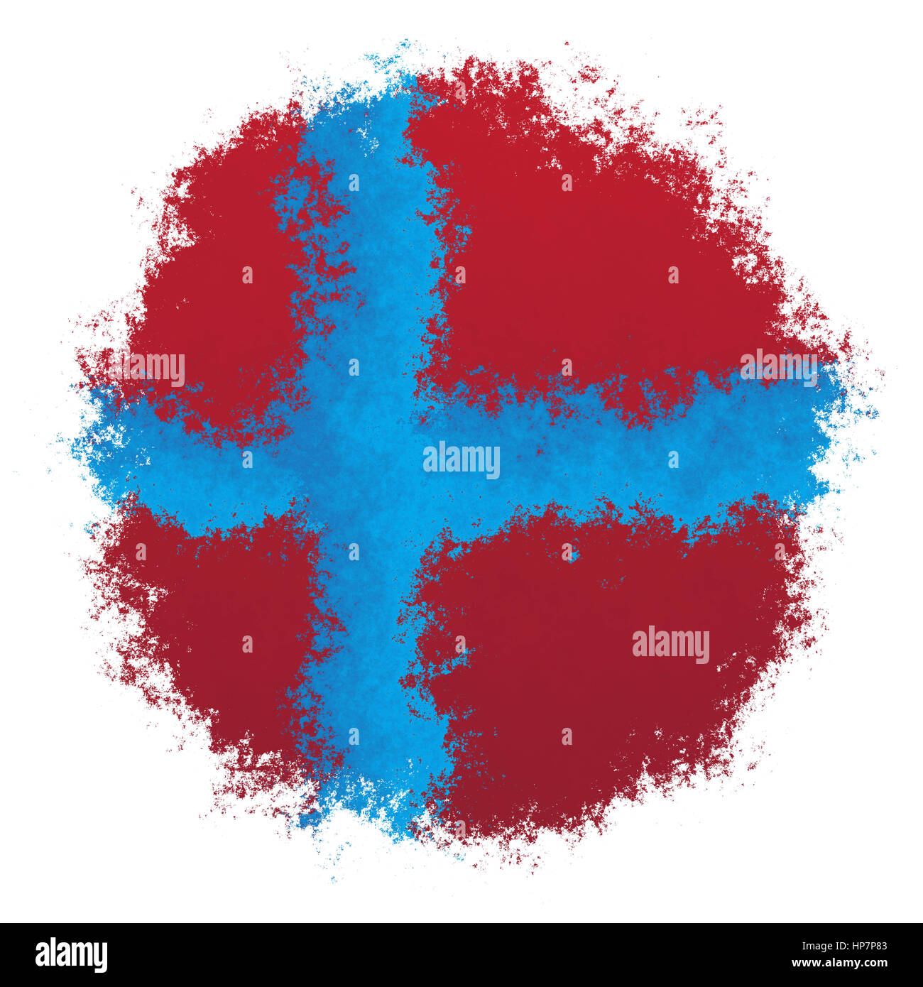 Color spray stylized flag of Norway on white background Stock Photo - Alamy