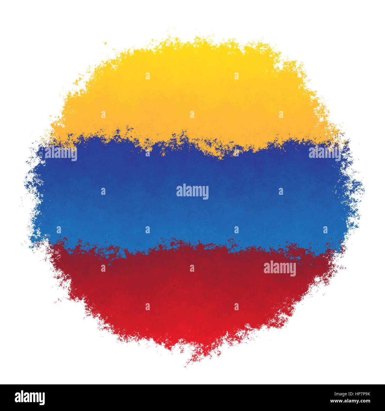 Color spray stylized flag of Venezuela on white background Stock Photo ...