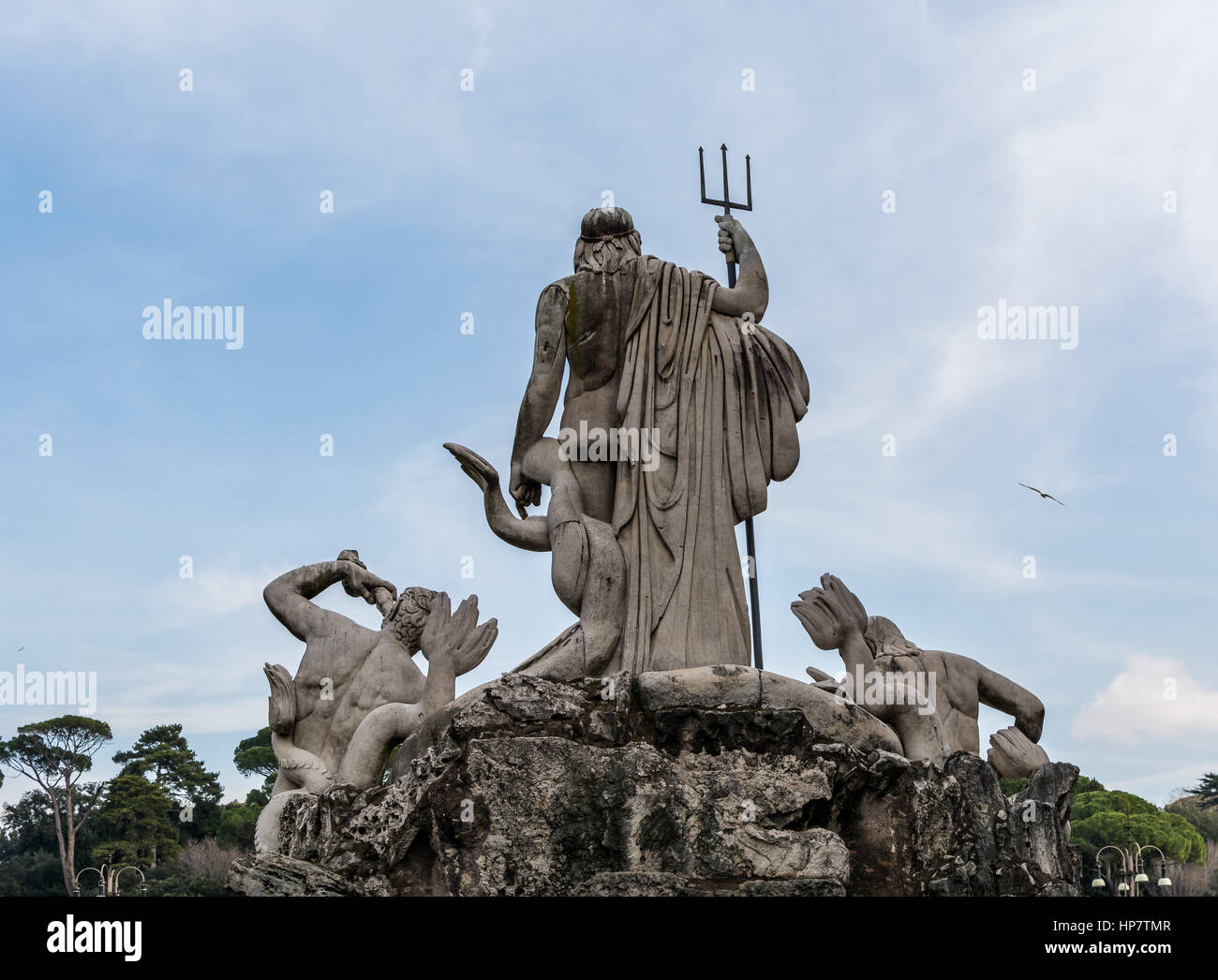 Stone sculptures at Villa Borghese gardens in Rome, Italy Stock Photo ...