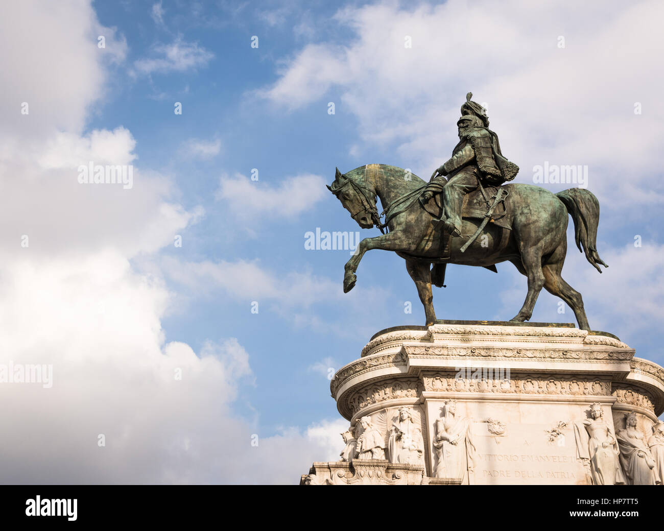 Equestrian Statue at Altare della Patria, in Rome, Italy This bronze ...