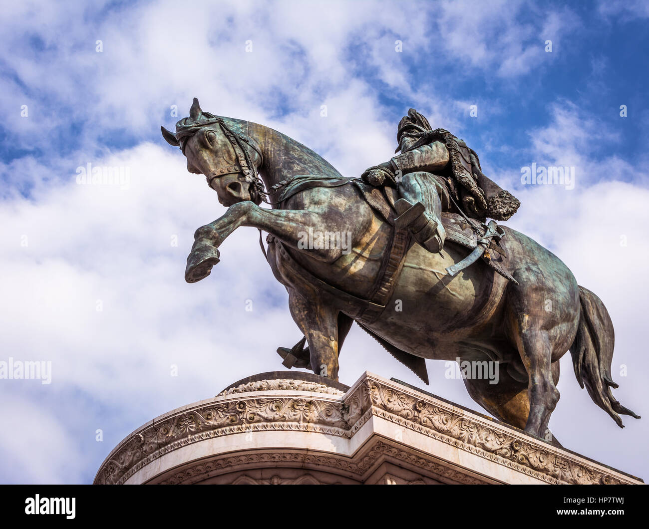 Equestrian Statue at Altare della Patria, in Rome, Italy This bronze ...