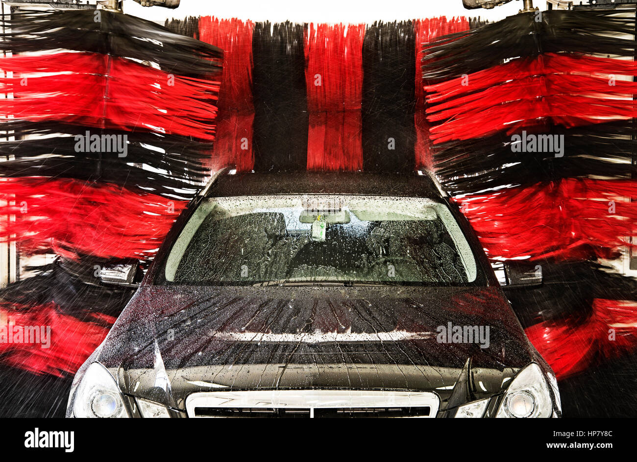 Automatic car wash brushes washing hi-res stock photography and images ...