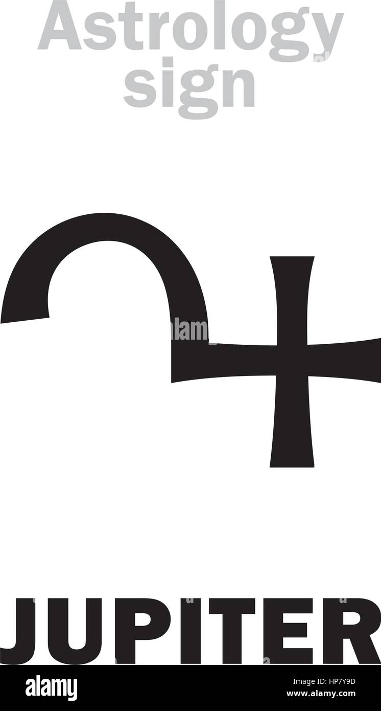 Astrology Alphabet: JUPITER, classic major social planet. Hieroglyphics ...