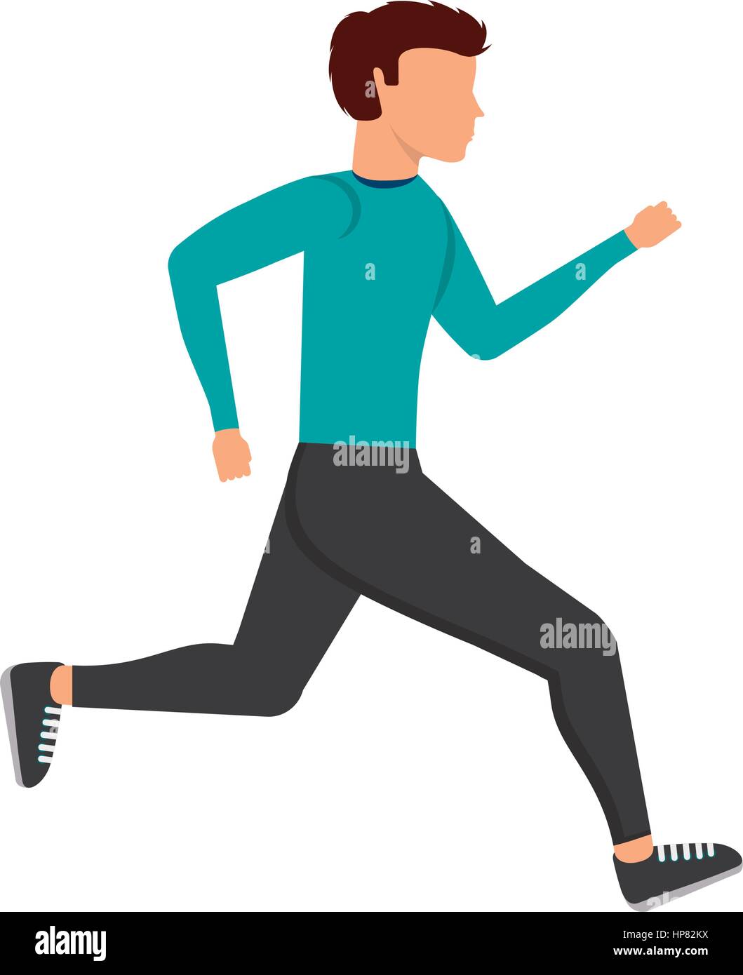 athlete man avatar fitness vector illustration design Stock Vector ...