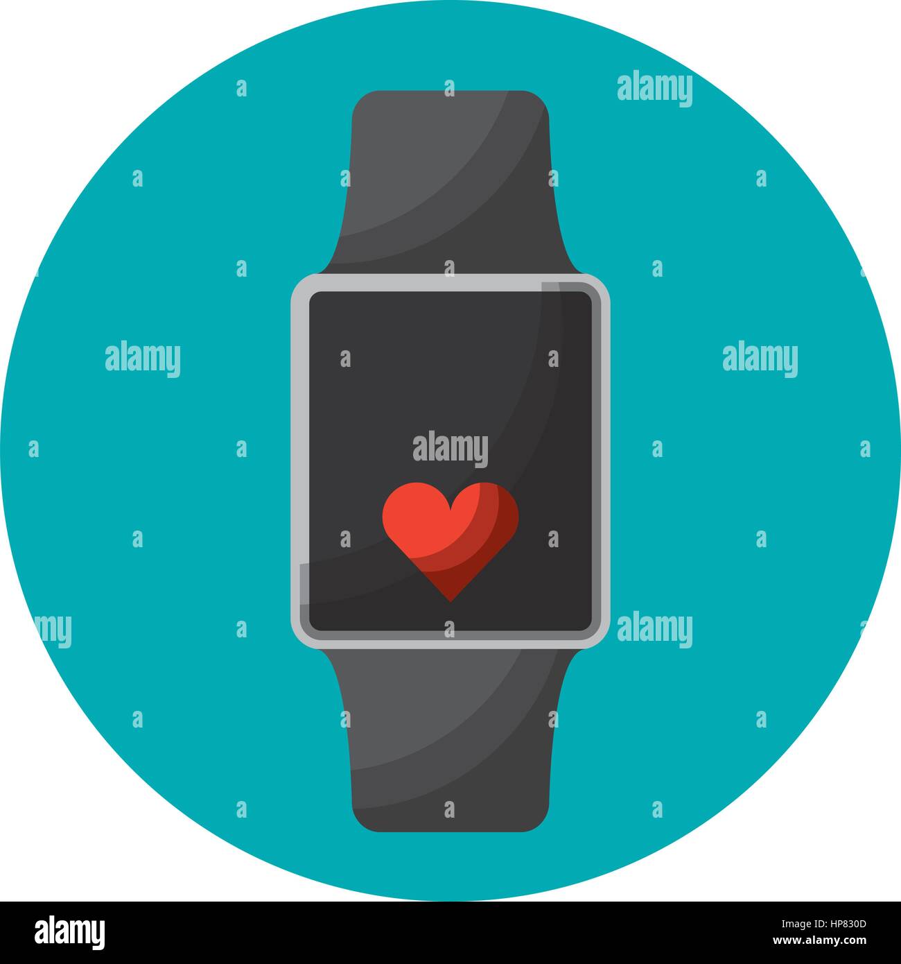 smartwatch with cardio app vector illustration design Stock Vector ...