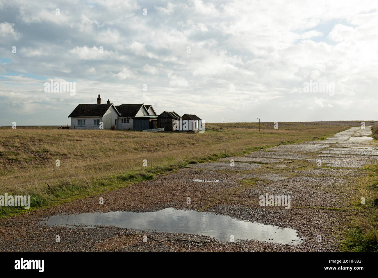 Wartime concrete road, Shingle Street, Suffolk, UK Stock Photo - Alamy