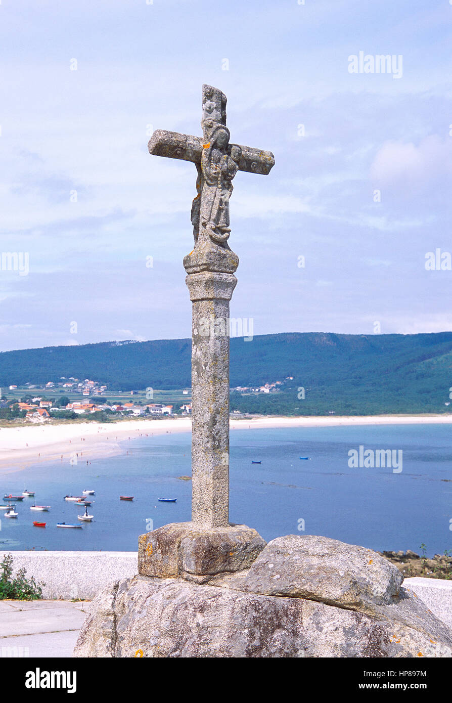 Cruceiro and Langosteira beach. Finisterre, La Coruña provinc, Galicia ...