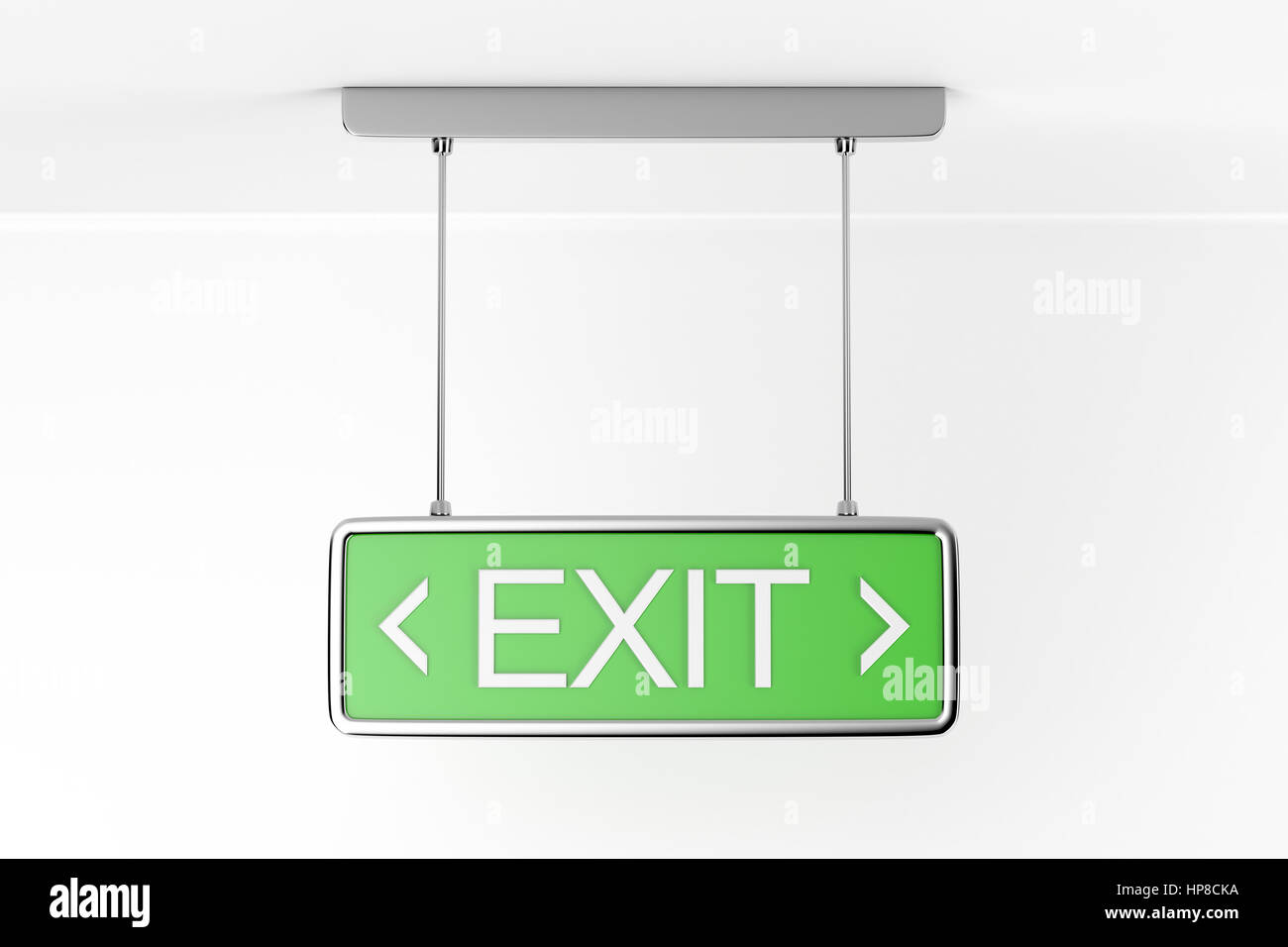 Emergency exit sign in the building Stock Photo - Alamy