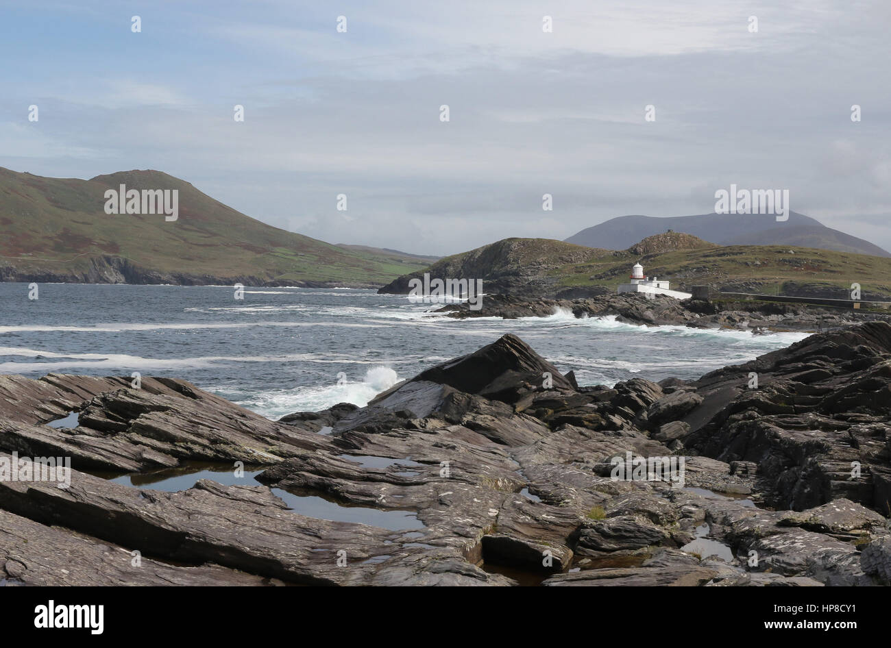 The Valentia Island Lighthouse on Valentia Island, County Kerry ...