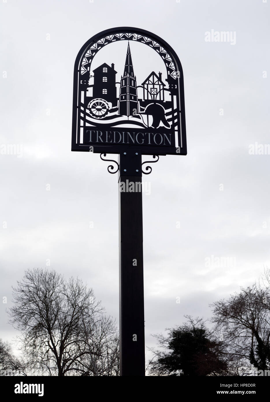 Tredington village sign, Warwickshire, England, UK Stock Photo - Alamy