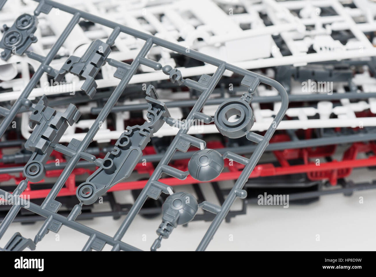 closeup sprue or injection molding of toy Stock Photo - Alamy