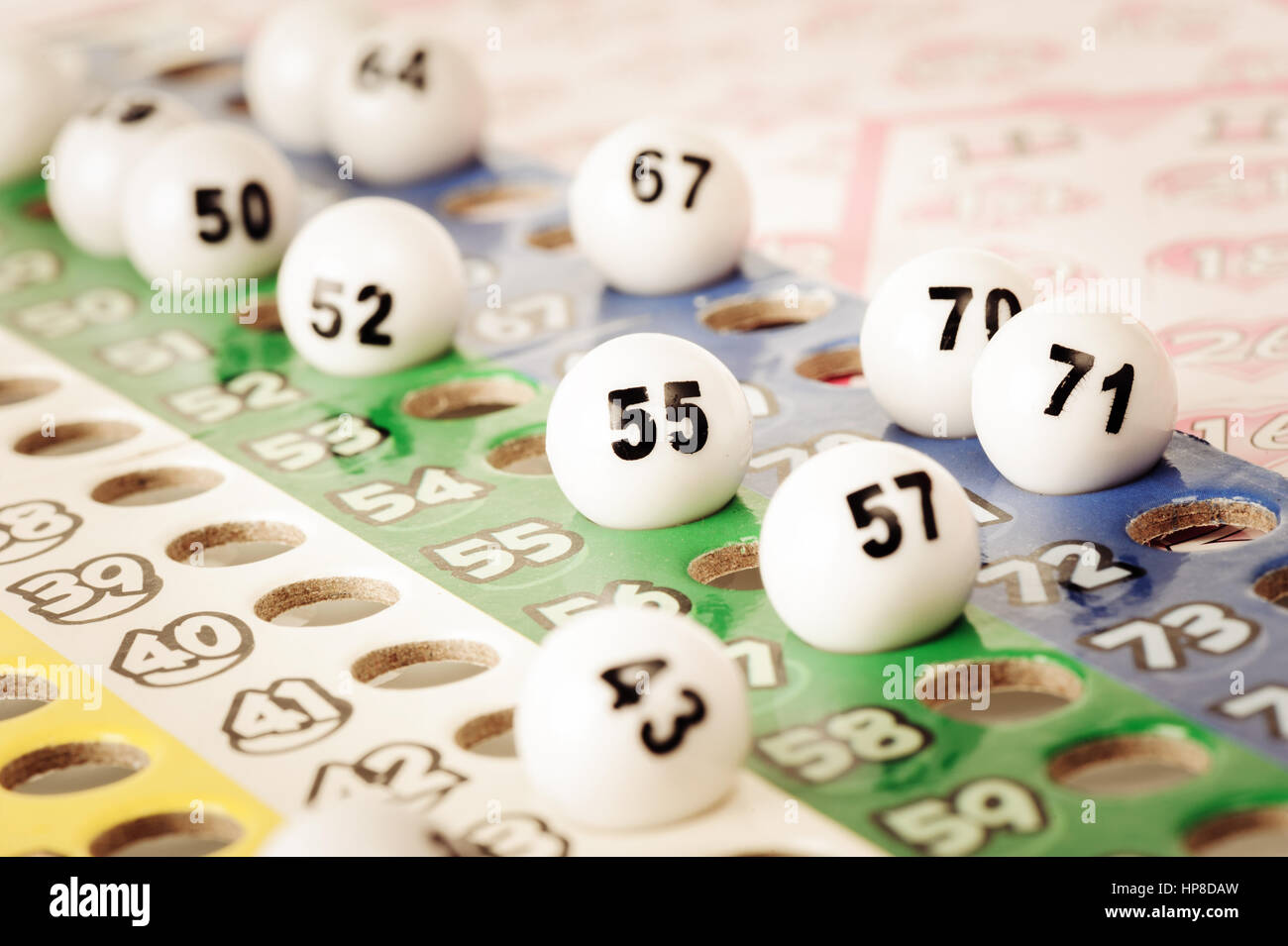 Closeup number on plastic bingo hi-res stock photography and images - Alamy