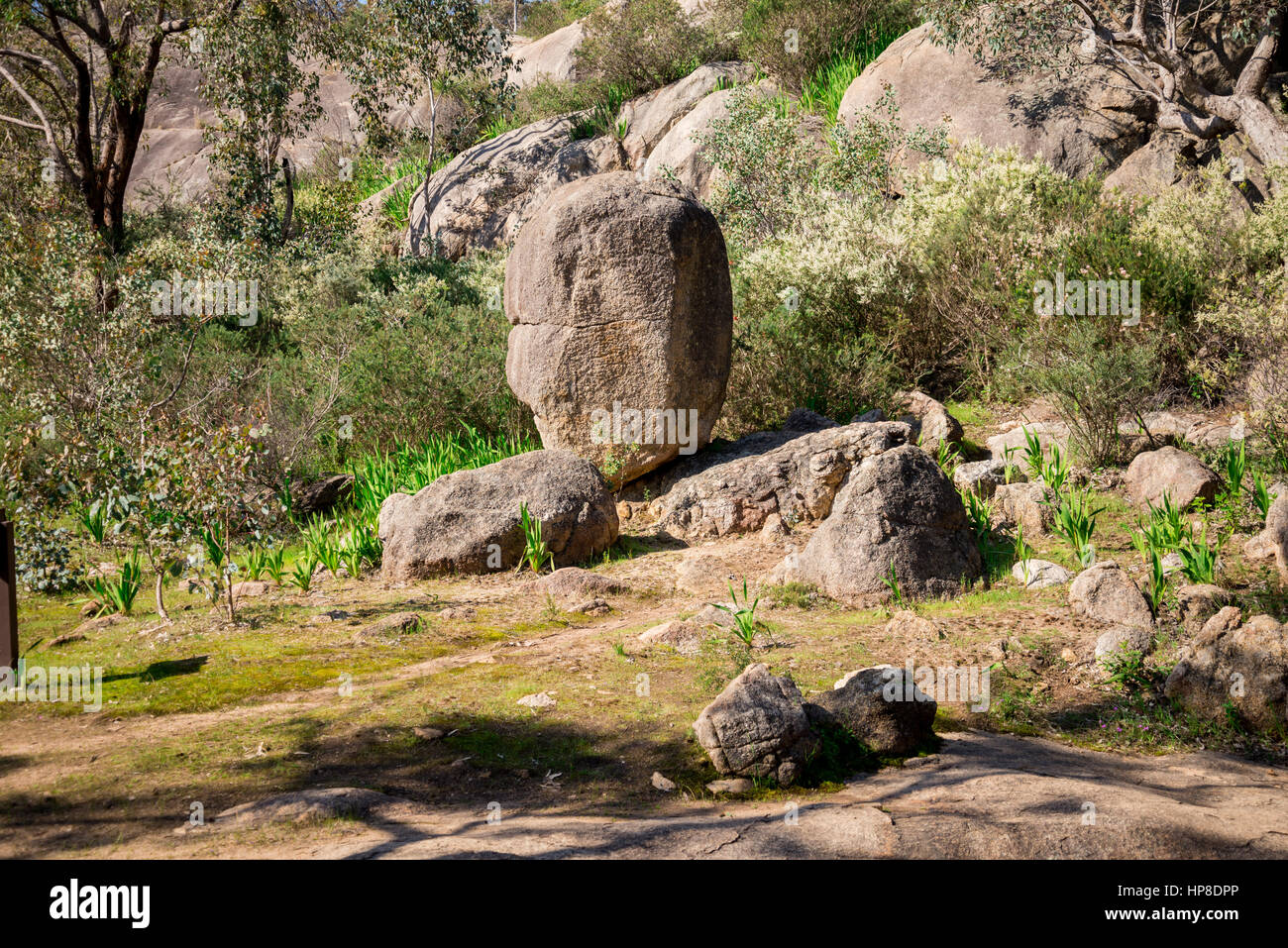 A large rock at John Forrest National Park, Western Australia Stock ...