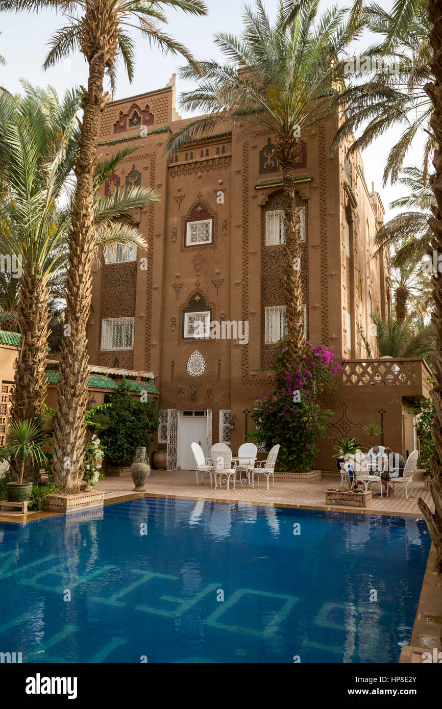 Zagora, Morocco. Hotel Riad Dar Soufian Swimming Pool Stock Photo - Alamy