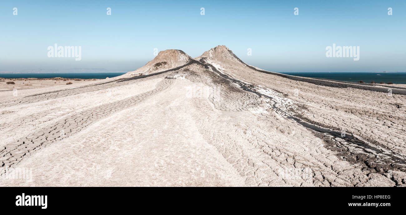 Mud volcano eructation Stock Photo - Alamy
