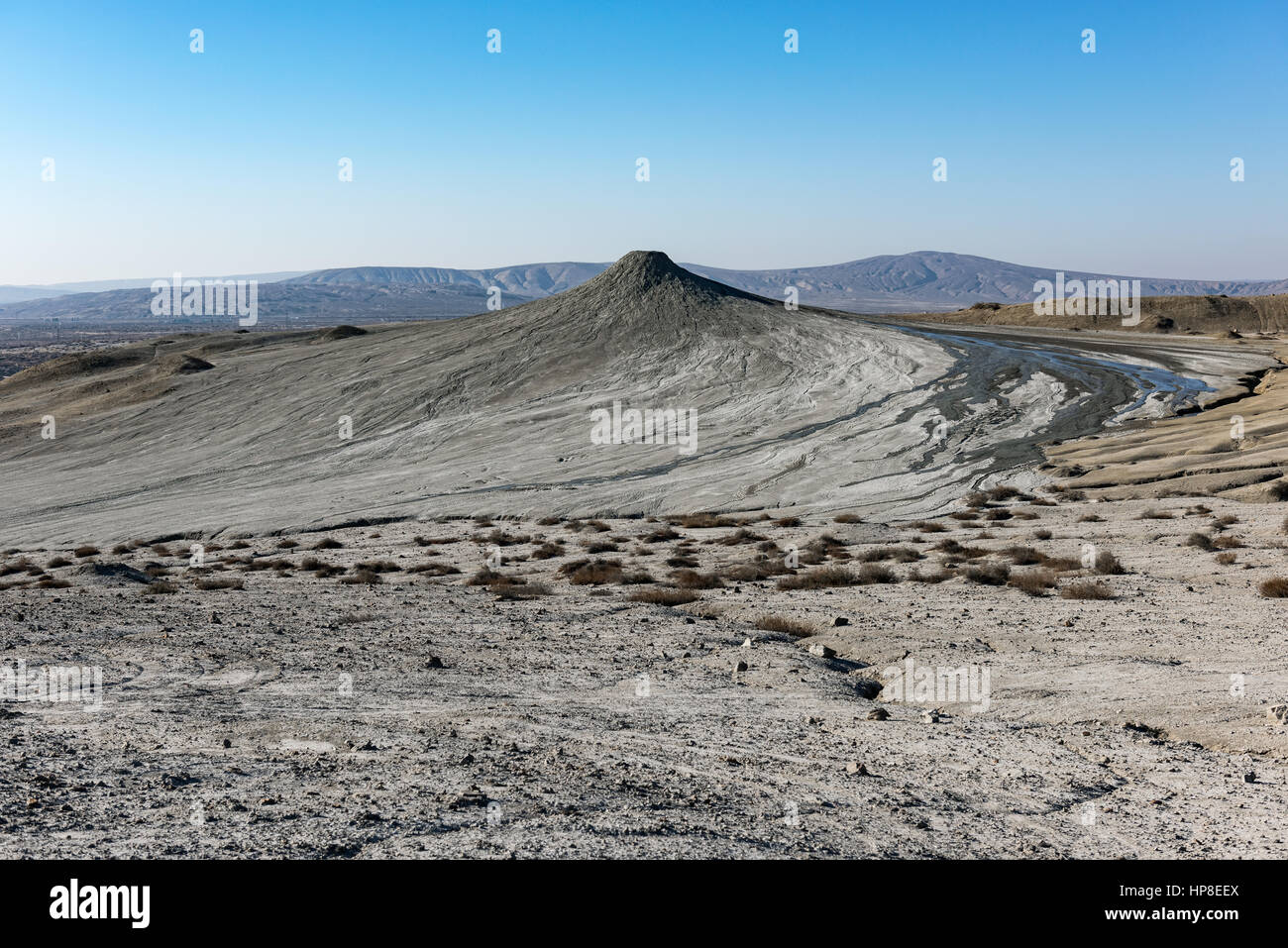 Mud volcano eructation Stock Photo - Alamy