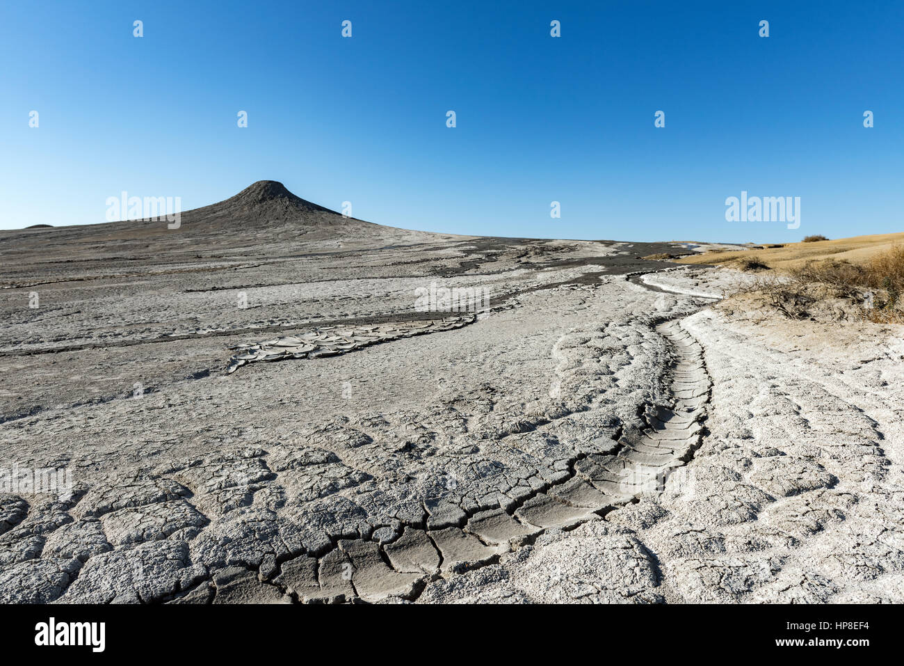Mud volcano eructation Stock Photo - Alamy