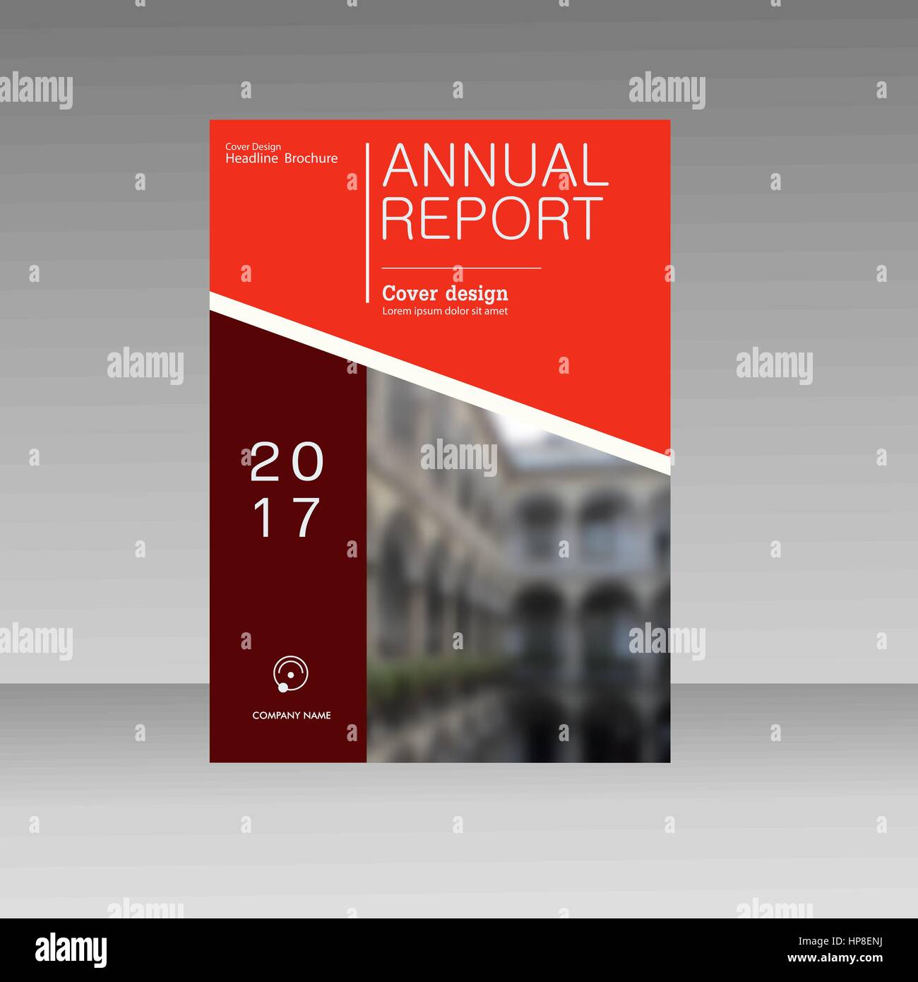 Annual report business magazine vector template. Cover book ...
