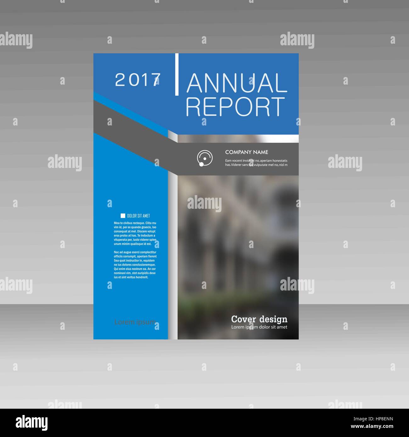 Annual report business magazine vector template. Cover book ...