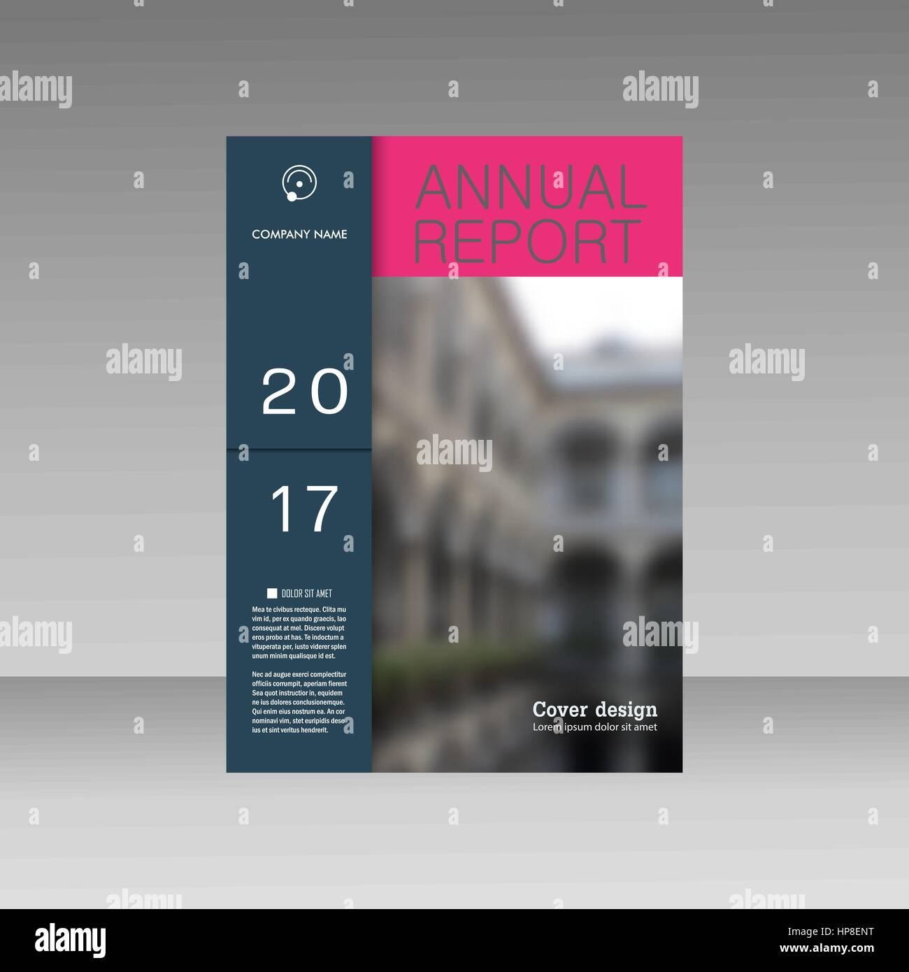 Annual report business magazine vector template. Cover book ...