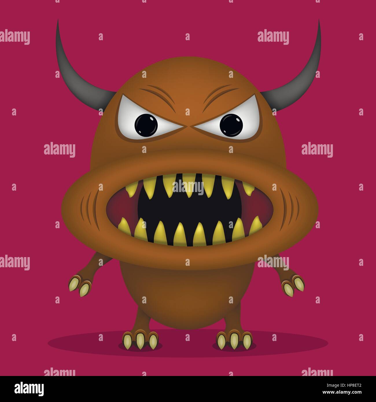 Angry horror monster Stock Vector Image & Art - Alamy