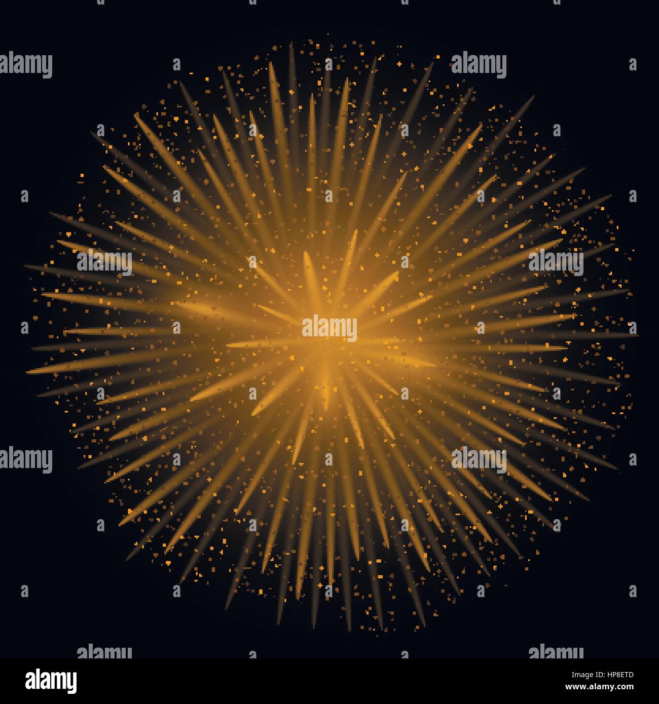 Festive golden firework salute Stock Vector Images - Alamy