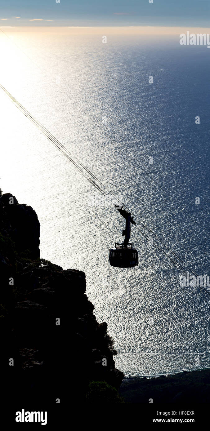 in south africa coastline cape town funicular and the sunrise sun Stock ...