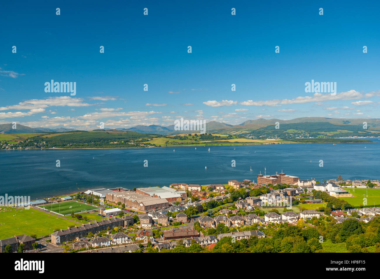 The view from Lyle hill above greenock Scotland Stock Photo - Alamy