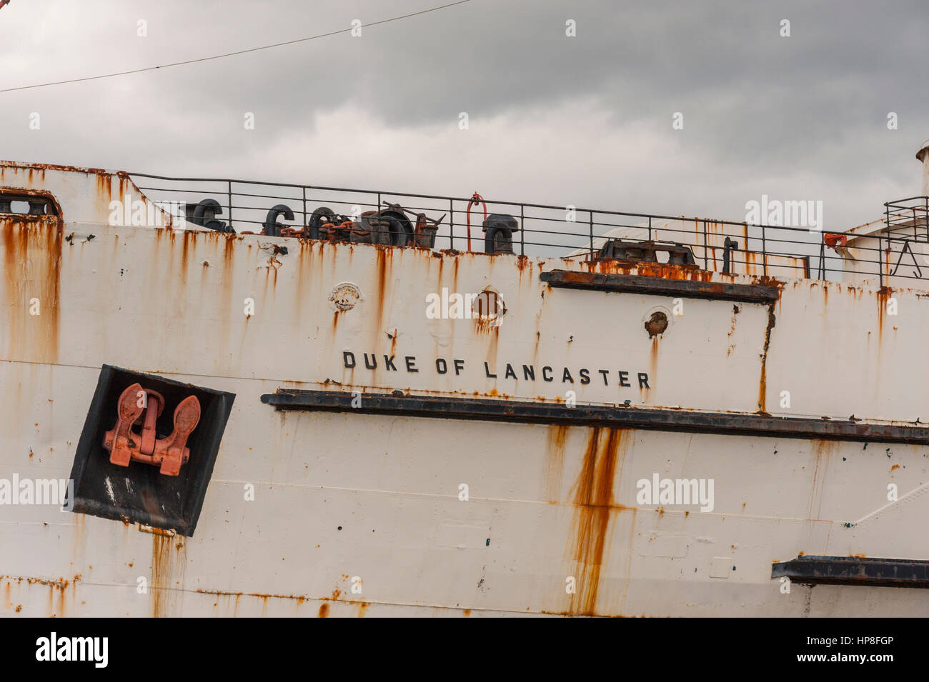 The Duke of Lancaster also known as the Fun Ship docked and aground at ...