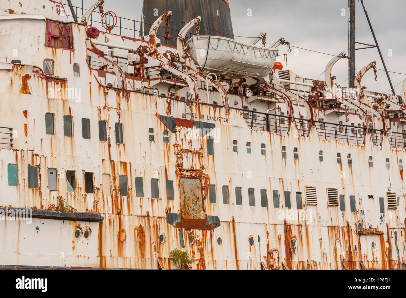The Duke of Lancaster also known as the Fun Ship docked and aground at ...