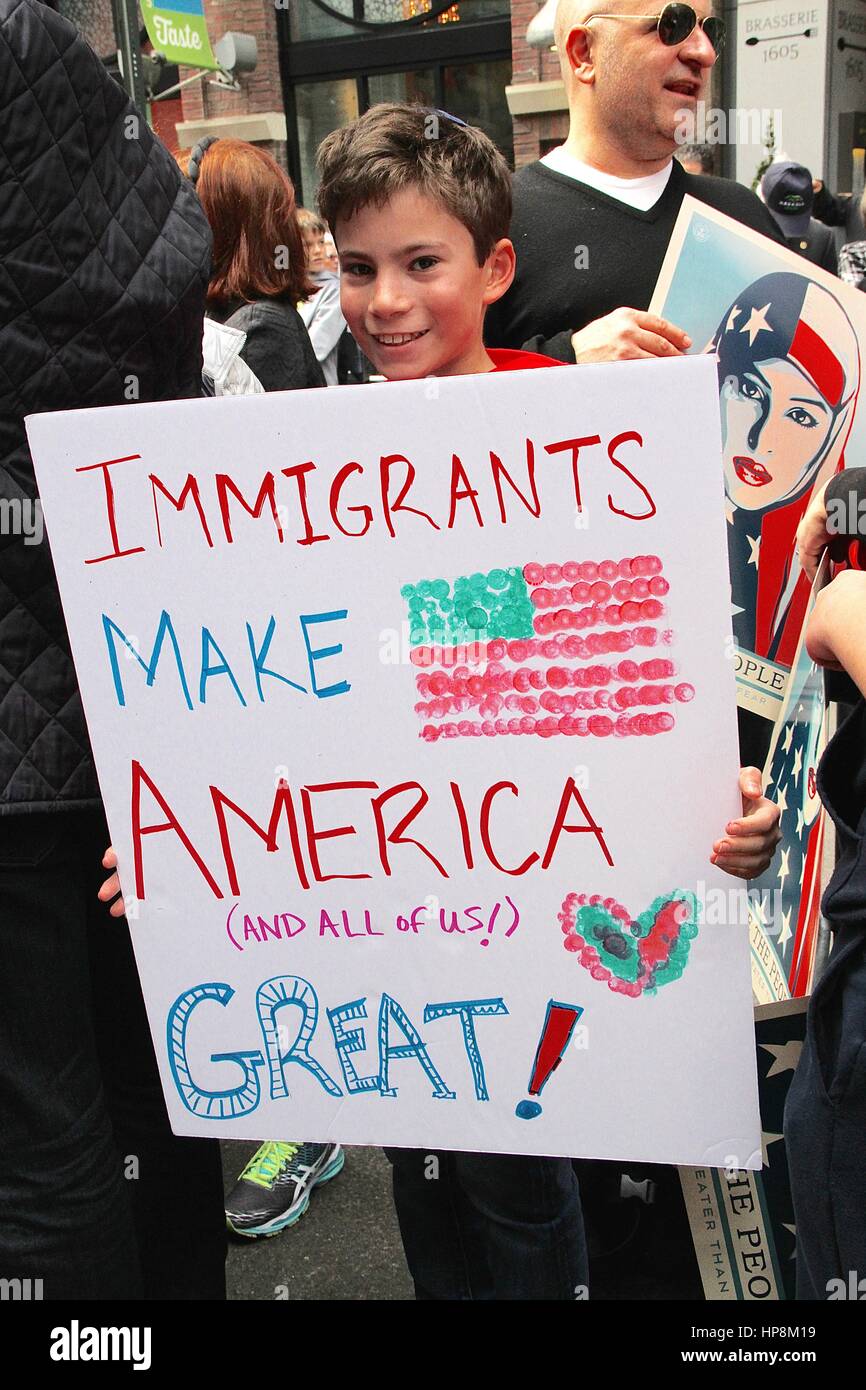 New York, NY, USA. 19th Feb, 2017. Participants in the 'I Am Muslim Too ...