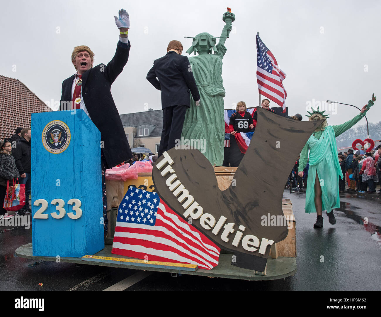 Damme, Germany. 19th Feb, 2017. US-President Donald Trump is one of the ...