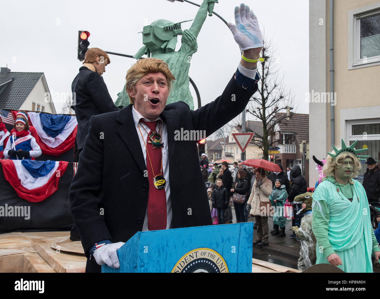 Damme, Germany. 19th Feb, 2017. US-President Donald Trump is one of the ...
