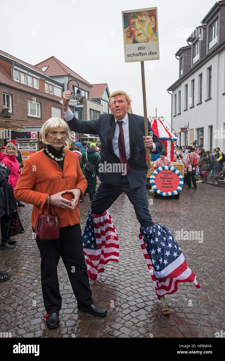 Damme, Germany. 19th Feb, 2017. US-President Donald Trump is one of the ...