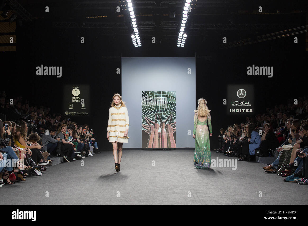 Madrid, Spain. 18th Feb, 2017. Models at the Teresa Helbig Fashion Show ...
