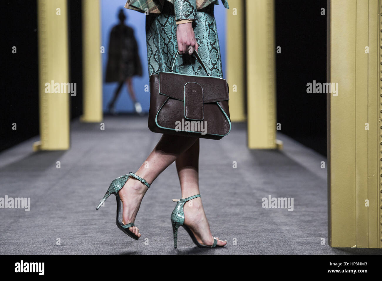 Madrid, Spain. 18th Feb, 2017. Model at the Miguel Marinero Fashion ...