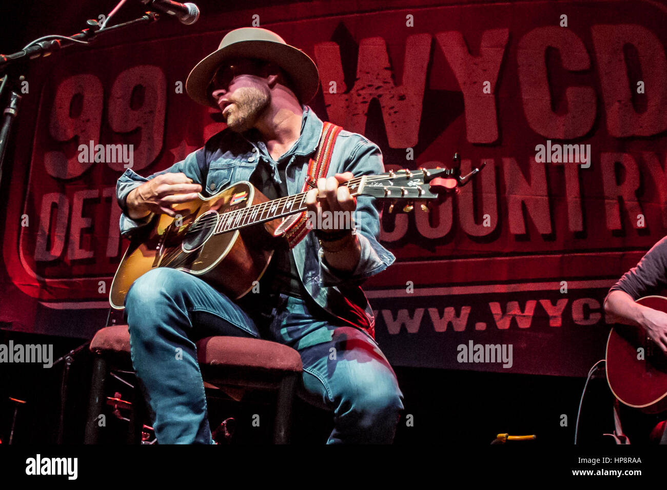 Detroit, Michigan, USA. 15th Feb, 2017. DRAKE WHITE performing on WYCD ...