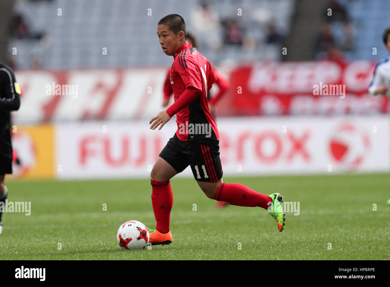 Kanagawa, Japan. 18th Feb, 2017. Shunta Nakamura (U-18 J.League ...