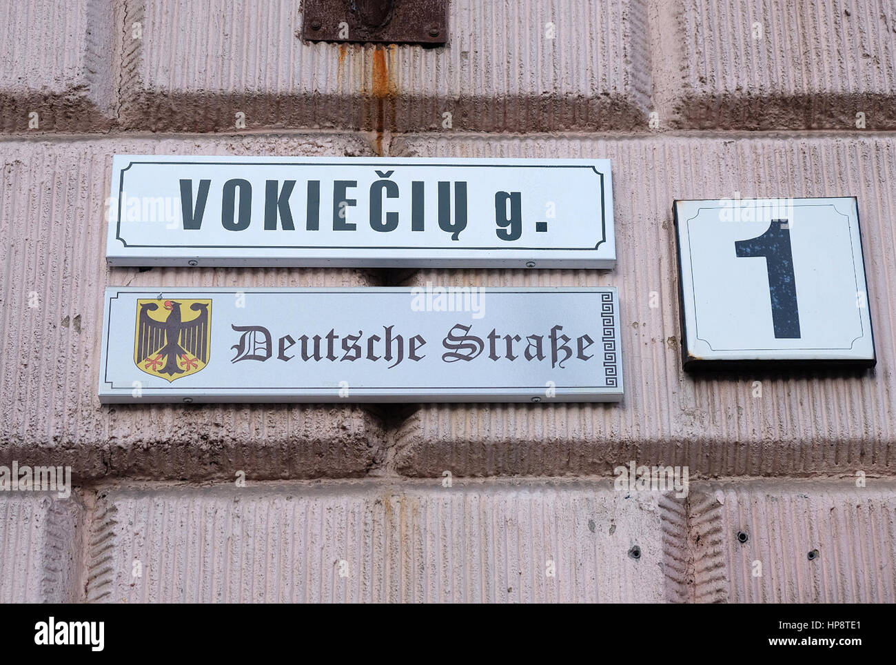 Vilnius, Lithuania. 25th Jan, 2017. 'Deutsche Strasse' (German Street ...