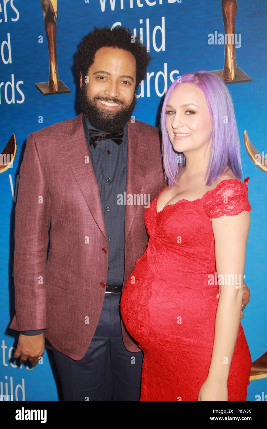 Los Angeles, USA. 19th Feb, 2017. Diallo Riddle, Brittany Riddle 02/19 ...