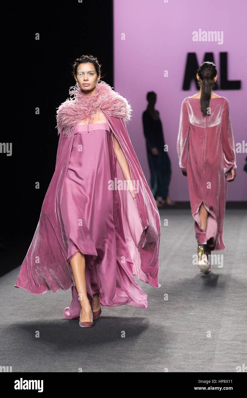 Madrid, Spain. 19th Feb, 2017. Models at the Marcos Luengo Fashion Show ...
